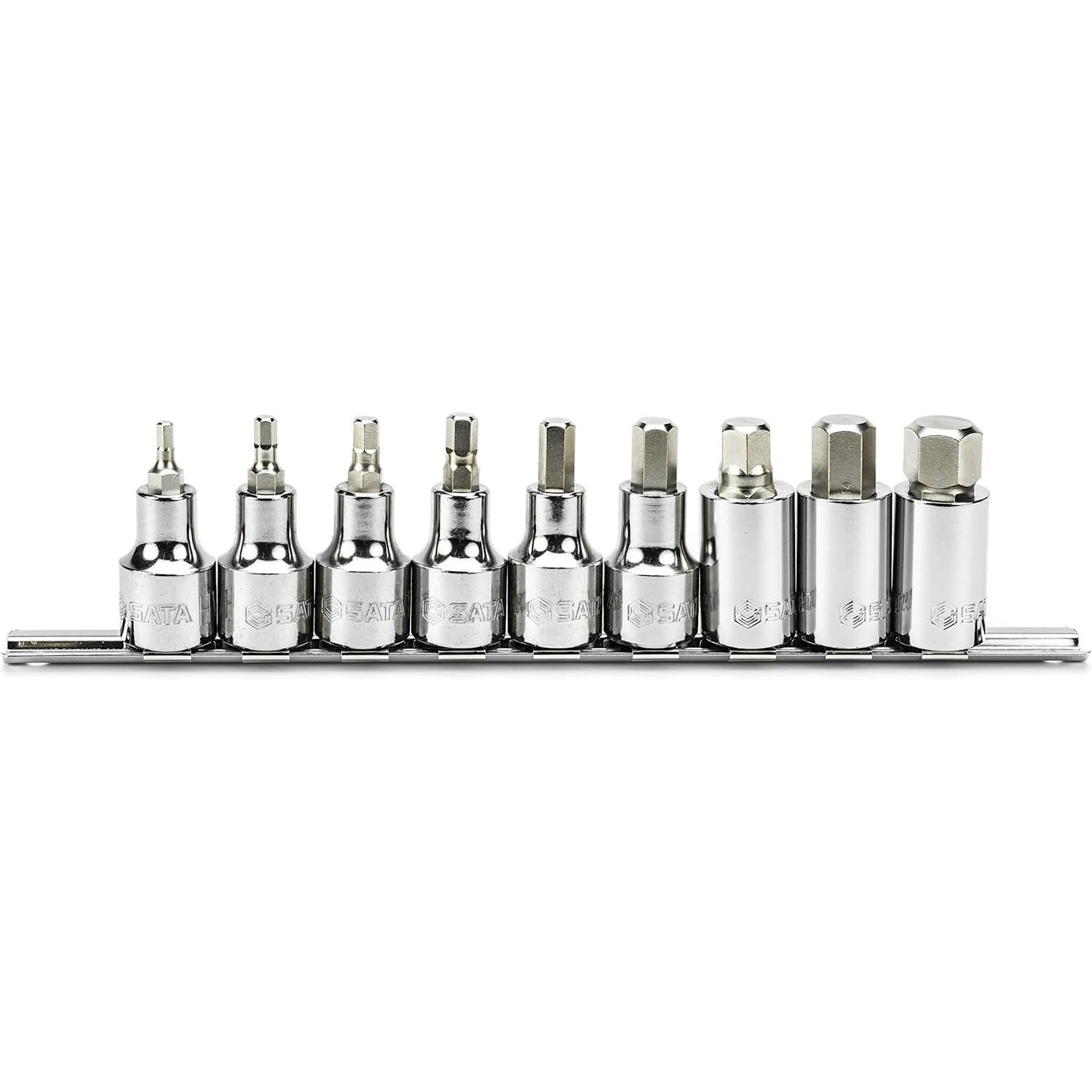 Galvučių su antgaliais rinkinys 1/2" (HEX)(9vnt) – Sodrinta.lt